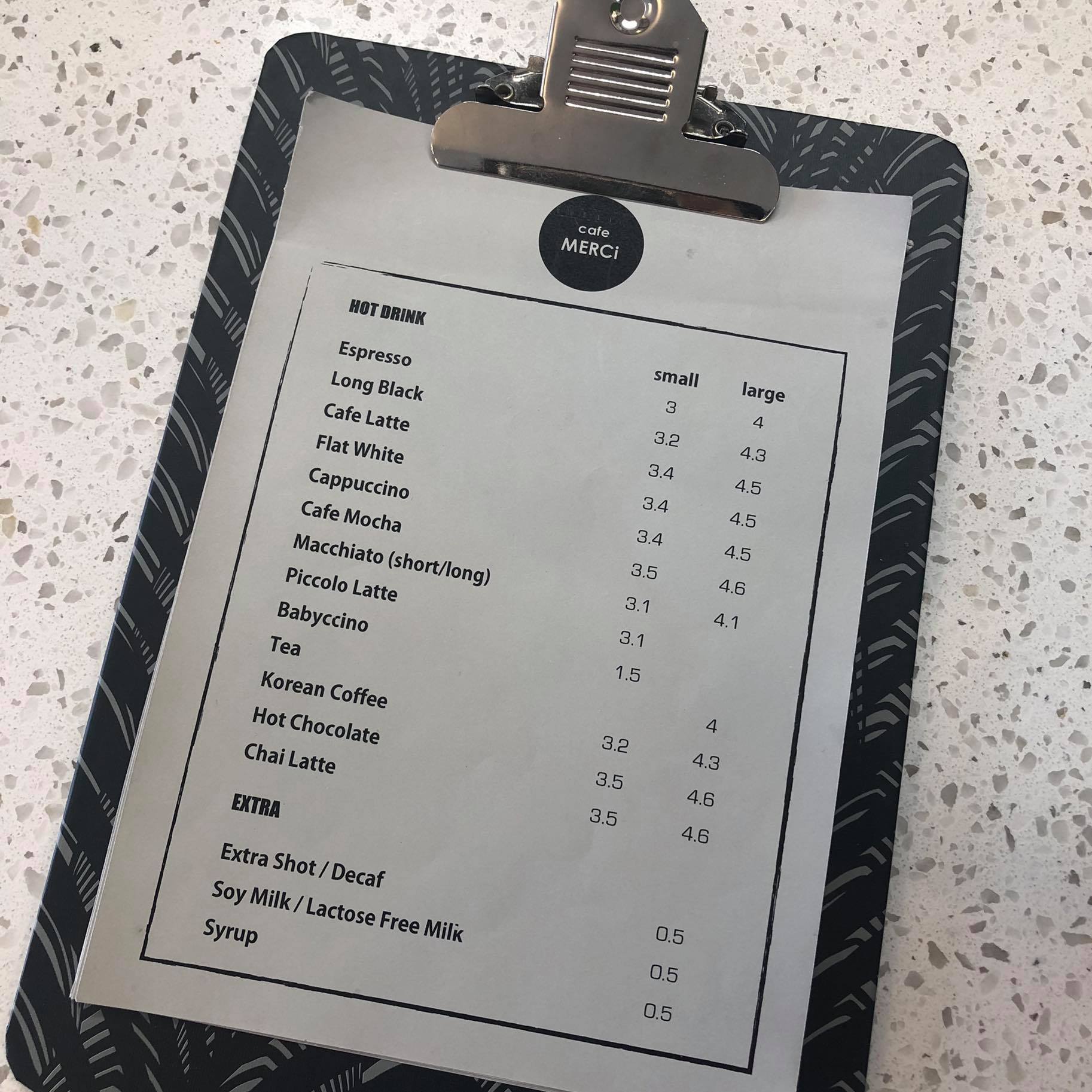 Cafe MERCi - Ambient Menu